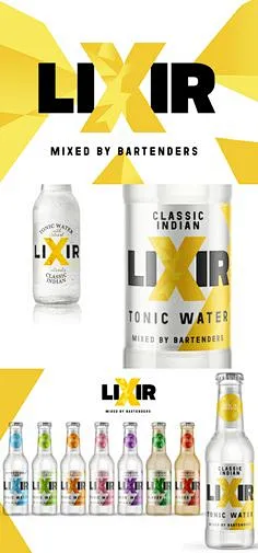 其中包括图片：We Launch Agency Deliver Bold Rebrand for Premium Tonic Company Lixir Drinks - World ...