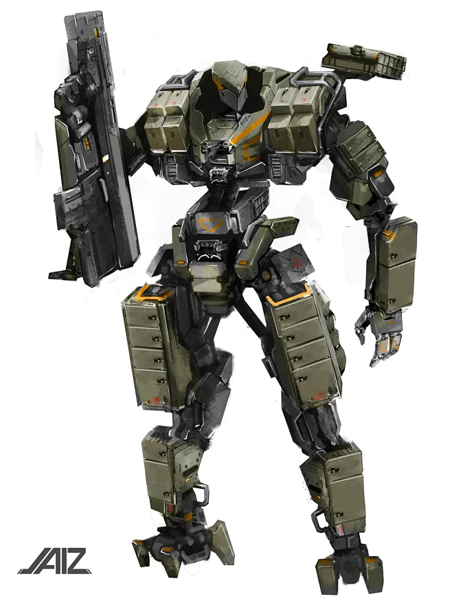 Military_mech_PaintingStudy-花瓣网