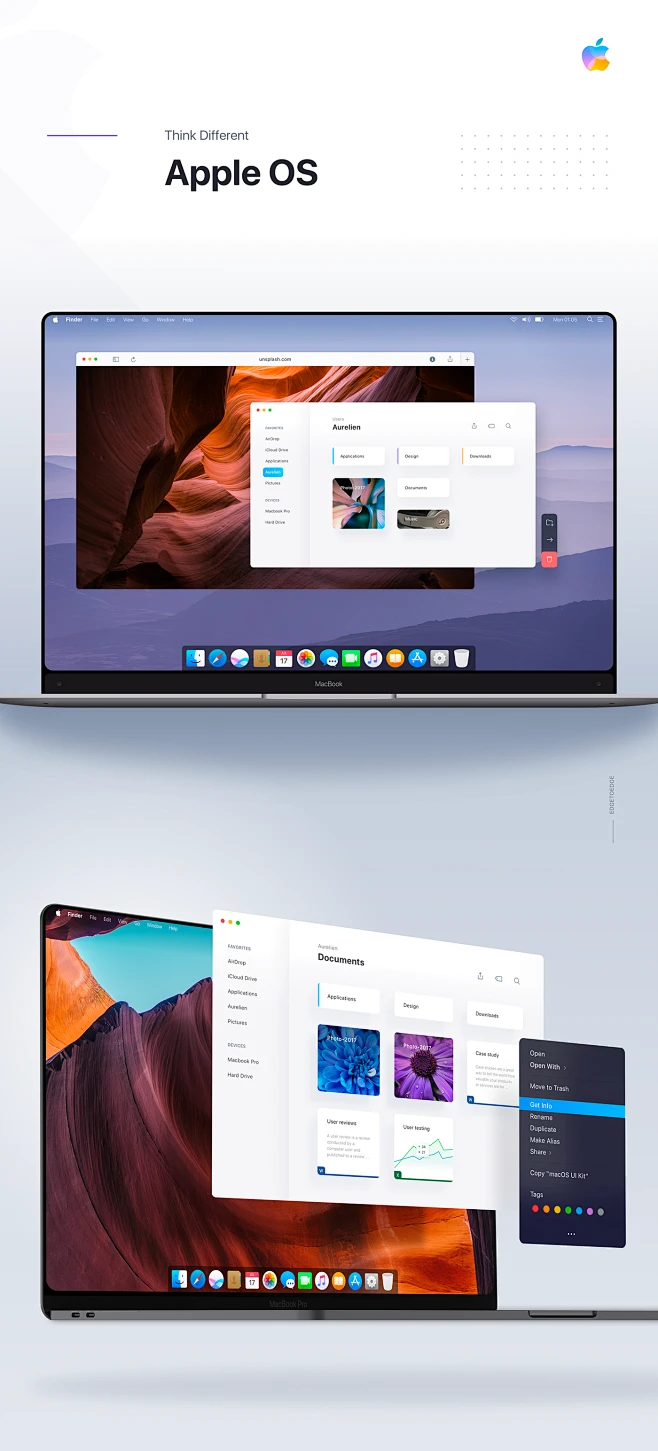 Apple OS / MacOS 2020 redesign - Edge to edge Macbook : Apple OS ...