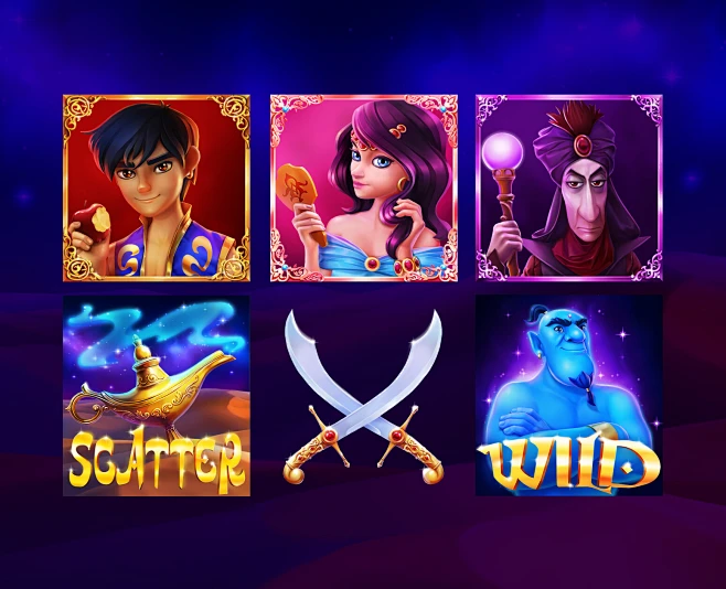 Art for slot game Genie Wishes, Aleksandra Kostyleva : Art for slot ...