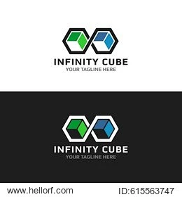 Infinity Cube Logo / Infinite Box Vector-花瓣网