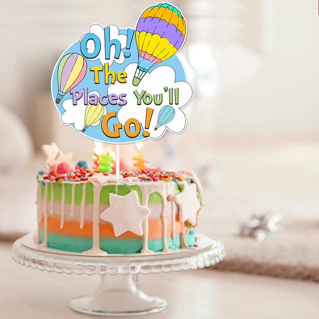 Amazon.com: Oh The Places You'll Go Cake Topper for Kindergarten ...