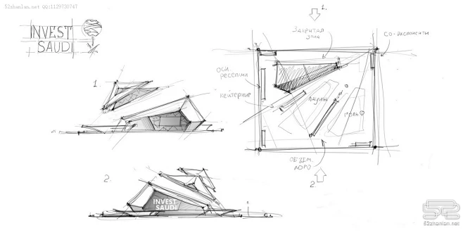 展台设计手绘分享 - 52展览设计-花瓣网