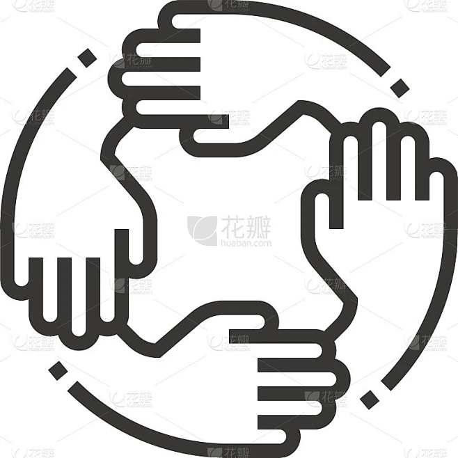 团队合作的图标素材-花瓣网