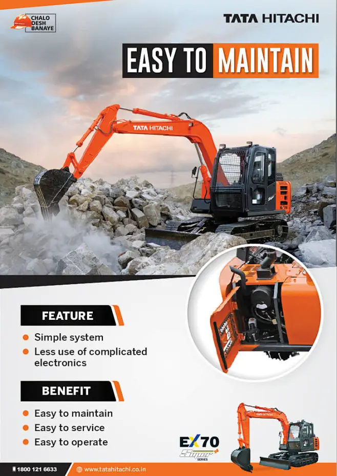 EX 70 Construction Excavator | Hydraulic Excavator | Tata Hitachi-花瓣网