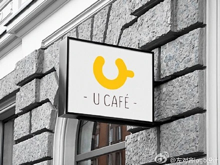 #LOGO设计# U Cafe logo设计，logo主体由字母“U”与咖啡杯图案结合而成，巧妙的将品牌名称与经营领域合二为一。logo主体 ...