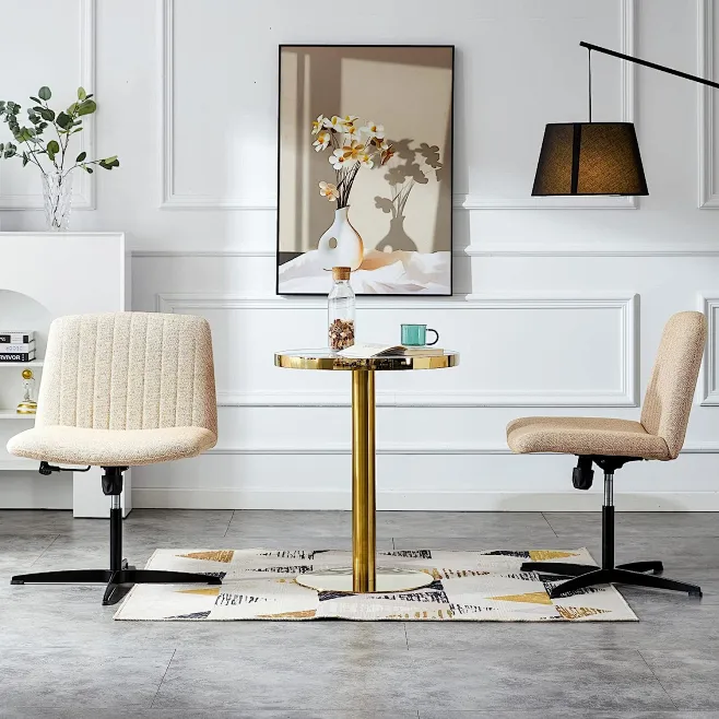 Amazon.com: gopop Armless Office Desk Chair,Cross Legged Office Chair ...