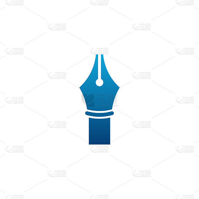 笔标志矢量，作家标志设计模板，设计概念，标志，标志类型元素为模板