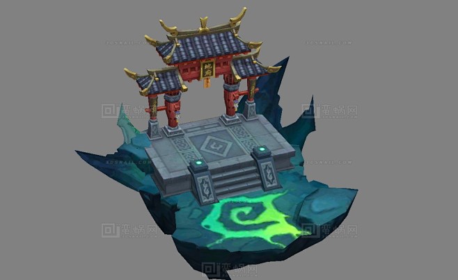 丰都鬼城 地府 地狱 鬼门关场景 酆都鬼城 鬼国幽都 阎王殿 三生石 奈河桥 冥界 - 综合模型 蛮蜗网