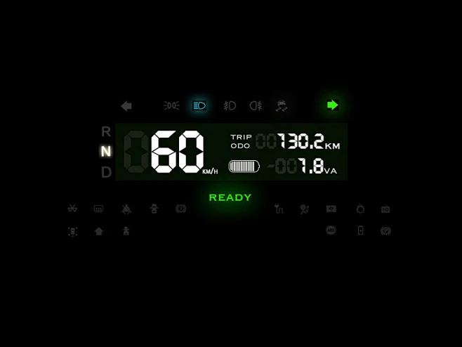 Automotive interactive interface dash board system icon gui hci hmi ...