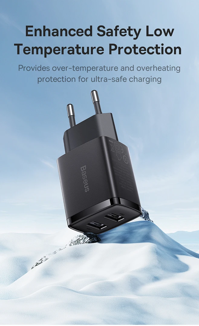 8.99US $ 20% OFF|Baseus Dual Usb Charger Eu Plug 2.1a Max Fast Charging ...