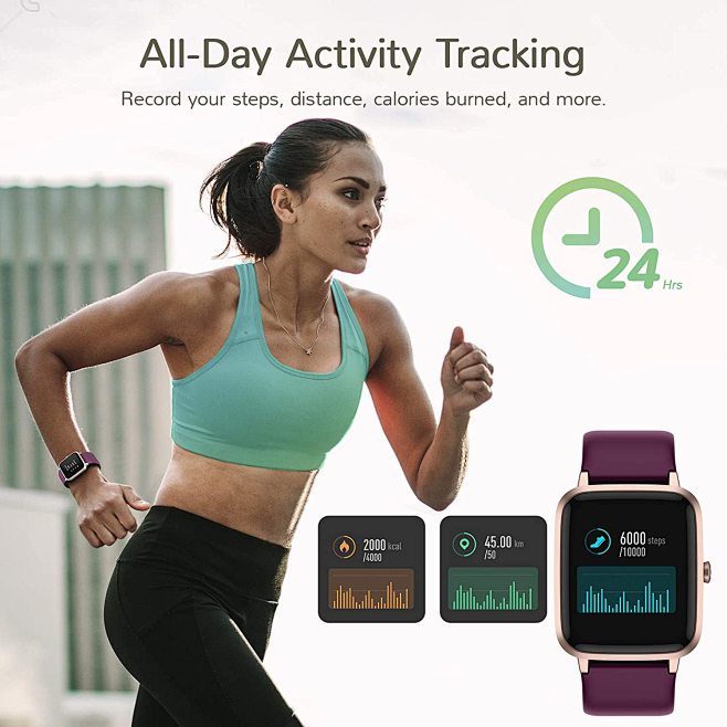 Amazon.com: Letsfit Smart Watch, Fitness Tracker with Heart Rate ...