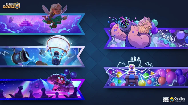 Clash Royale - Battle Banners: Electric Birthday-花瓣网