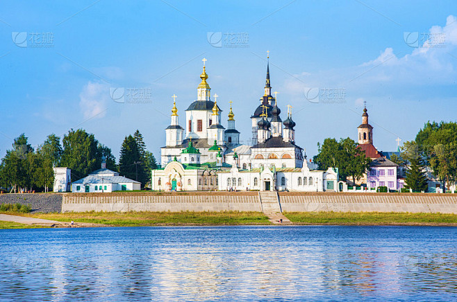 从苏霍纳河，俄罗斯的Veliky Ustyug历史中心