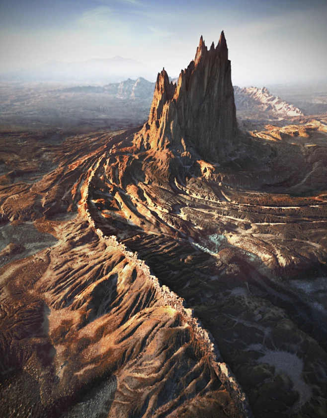 SideFX Houdini Heightfield Tutorial - Final Illustration图片_石头图片素材-花瓣网