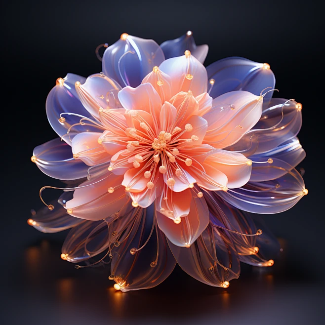 youchuanghudong123_an_abstract_purple_flower_with_glints_of_lig ...