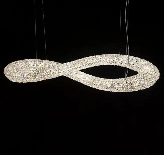 Contemporary chandelier / crystal / LED - INFINITY - Manooi-花瓣网