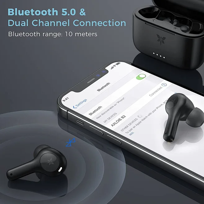 Wireless Earbuds,AXLOIE Bluetooth Headphones Touch Control with ...