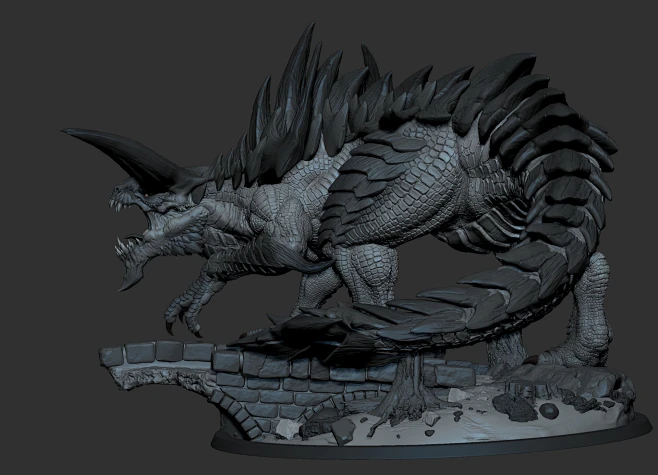 Tarrasque, Florent Desailly : Tarrasque I did for Lord of the print a ...