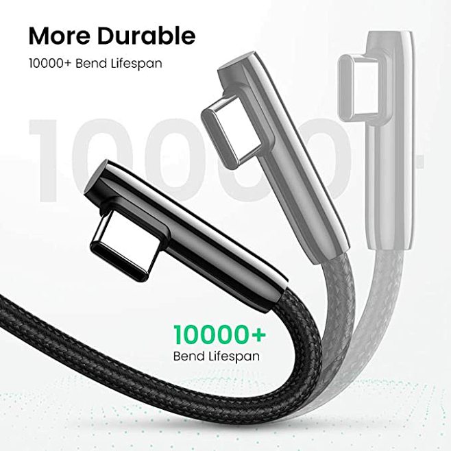 Amazon.com: UGREEN USB C Cable 90 Degree Right Angle, USB A to Type C ...
