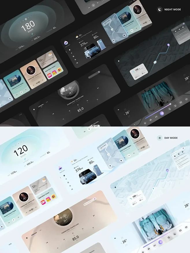 吉利hmi作品集分享｜附pdf-花瓣网