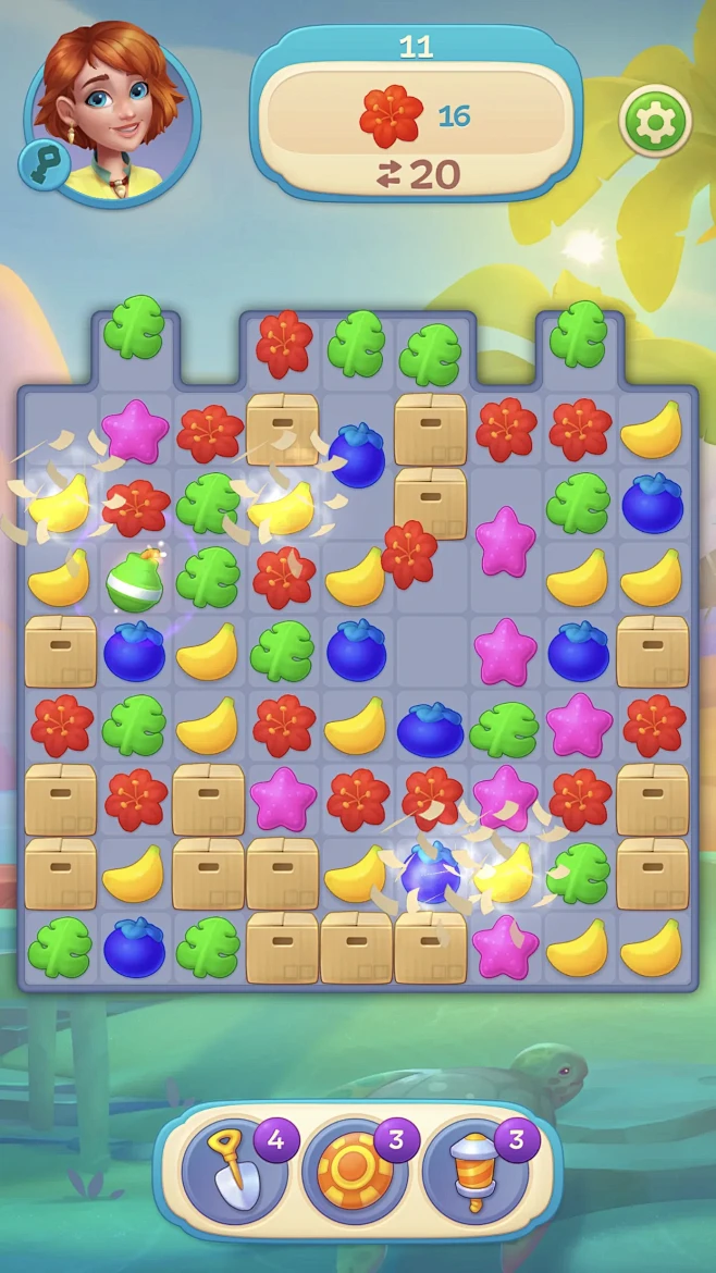 Hawaii Match-3 Mania-游戏截图-GAMEUI.NET-游戏UI/UX学习、交流、分享平台-花瓣网