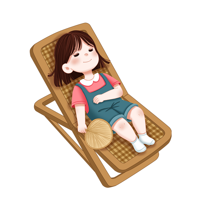 摄图网402167328女孩在躺椅上睡觉（非企业商用）