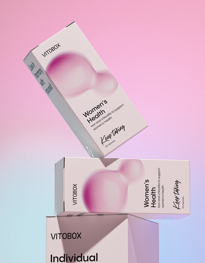 box bright Colourful fresh gradient jar label design Packaging vitamins ...