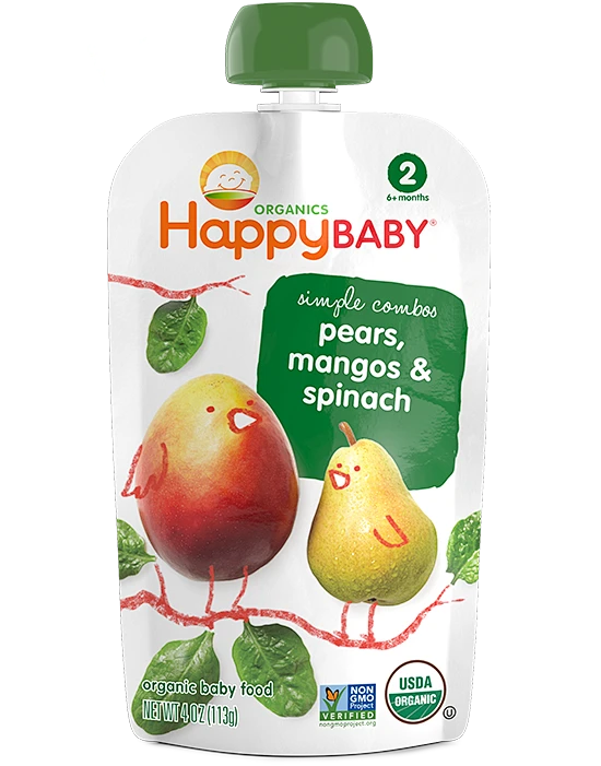 Happy Baby | Simple Combos Organic Fruit & Veggie Purees | Pouches : At ...