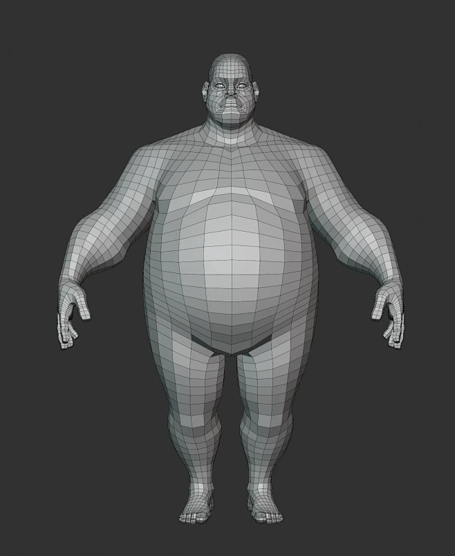 Stylized Fat Lowpoly Basemesh-花瓣网