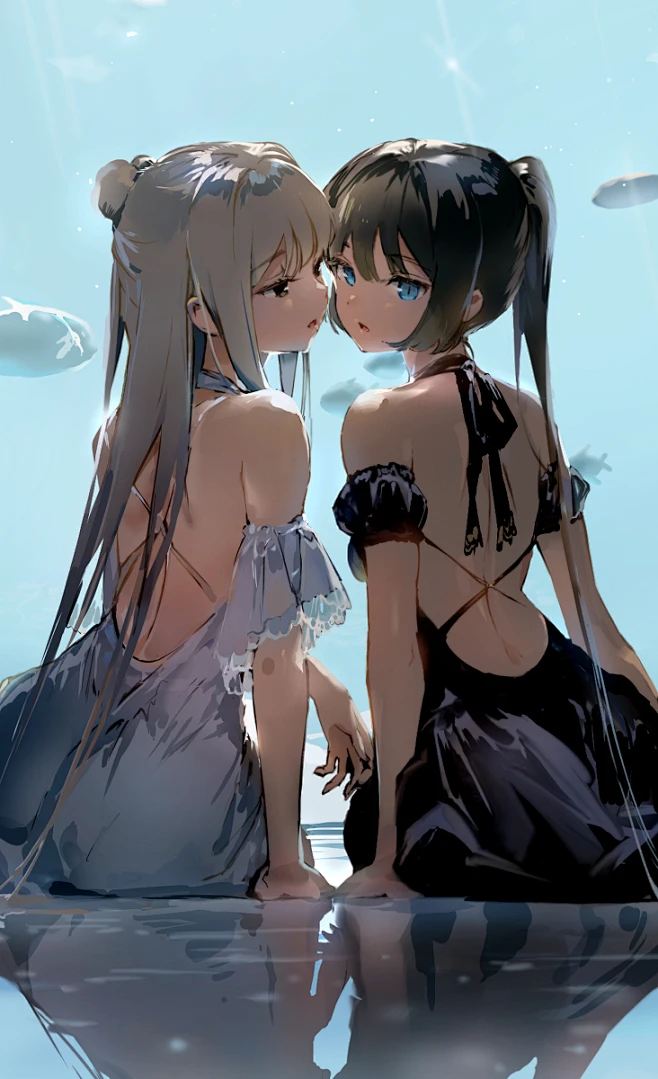 #女の子 水族館 - Anmi@画集発売中的插画-花瓣网