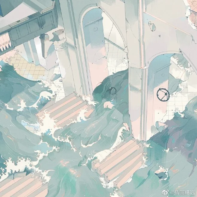 插画师viv_tanner的一组故事场景插画作品，作者的作品配色非常的淡雅，擅长淡淡的色彩去描绘画面，给人一种很舒服很轻松的感觉，在画面的光遇处理上也非常温柔。（ins：viv_tanner ...