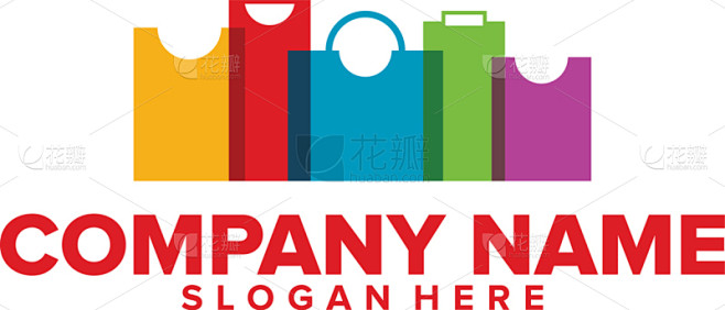 modern and colorful city shop logo