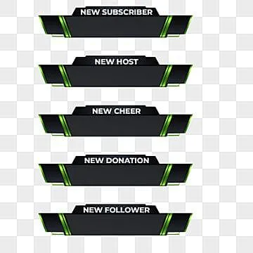 Twitch Alert PNG Transparent, Black Green Twitch Alert, Streaming ...