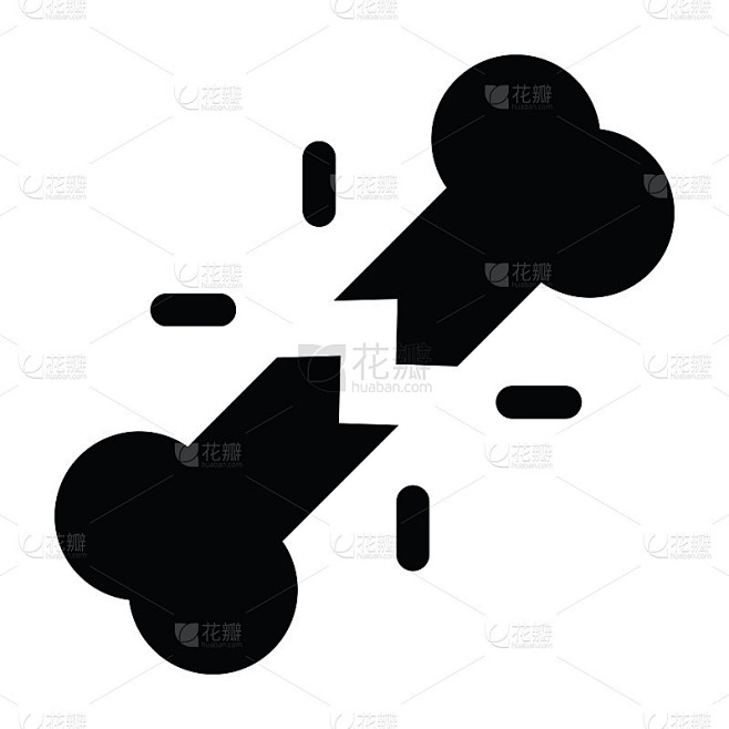 骨头，骨折，骨折图标