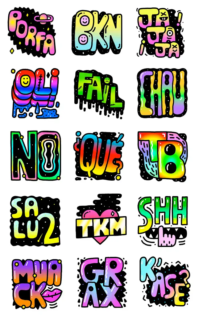 Palabritas - Stickers for Facebook - Pablo Delcielo / Illustrator ...