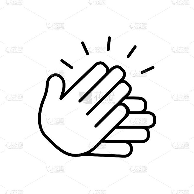 掌声图标设计矢量模板插图EPS 10