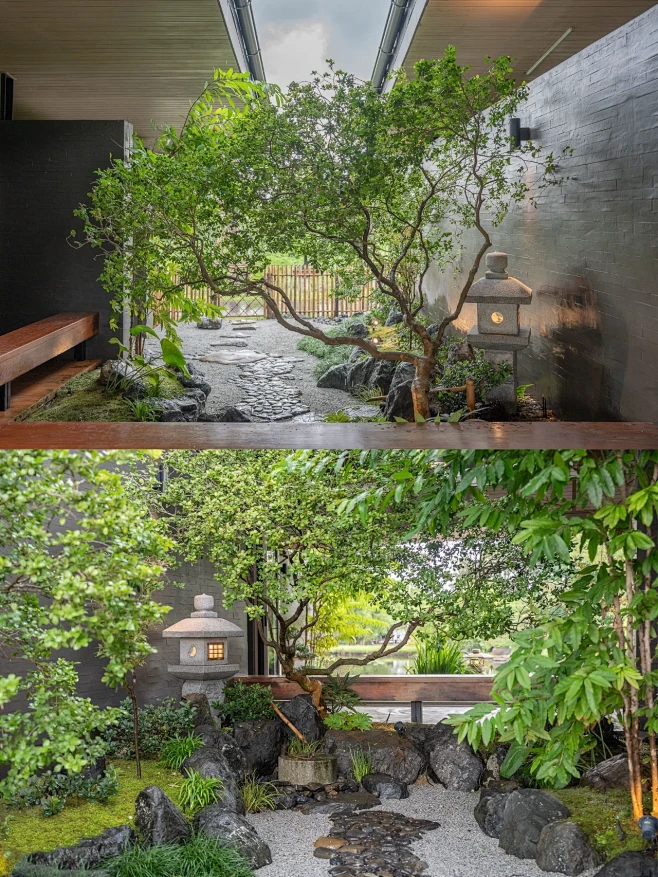 日式自然庭院 | 一树一石一园境图片_日式图片素材-花瓣网