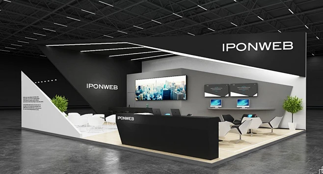 【IPONWEB】展台设计分享 – 52展览设计-花瓣网