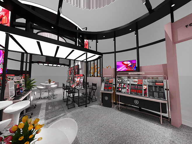 鼎禹化妆品终端设计 网红店 鼎禹广告 广州化妆品店设计 服装店设计 美妆店设计 道具设计