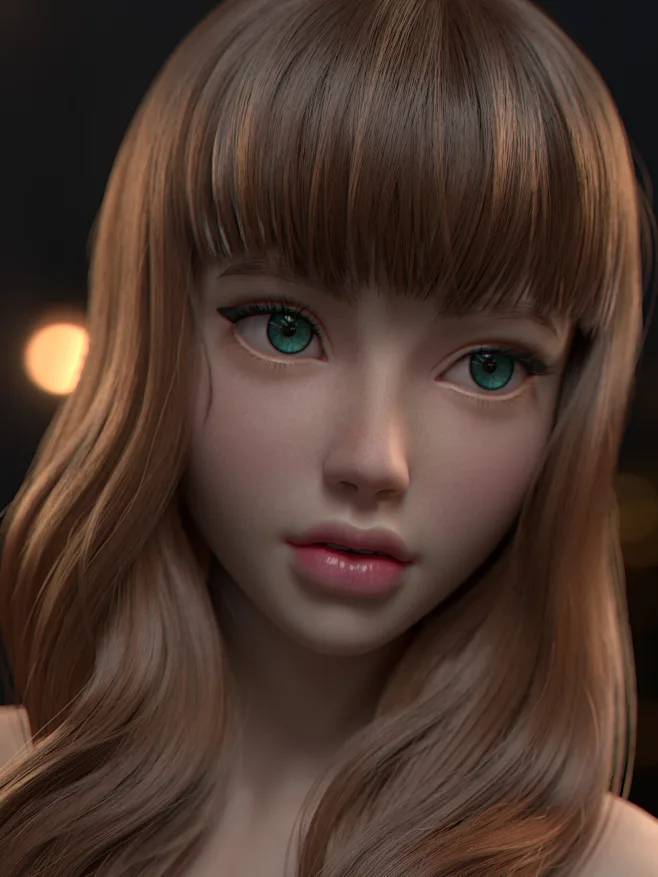 灯光和头发颜色-原创3D角色/装备-微元素 - Element3ds.com!-花瓣网