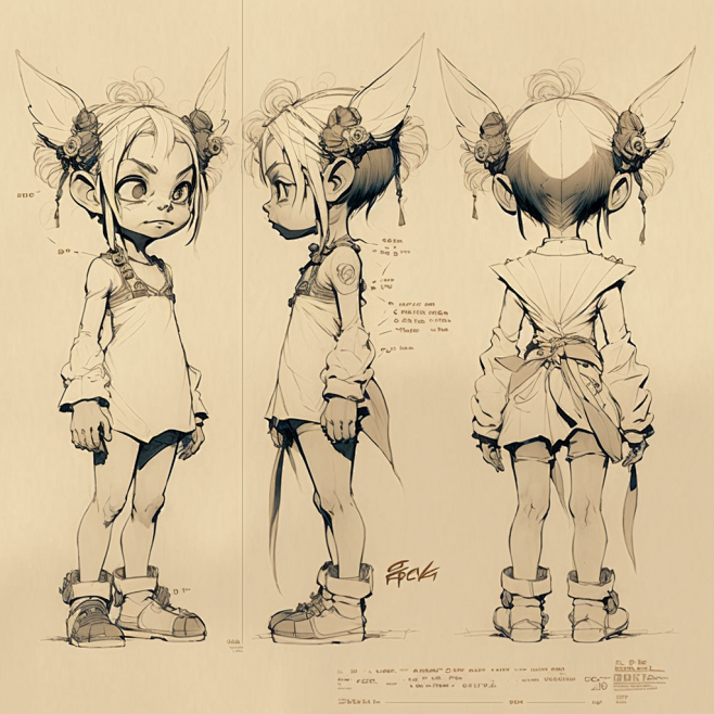 Illustrated by Demizu Posuka, concept art, concept character design ...