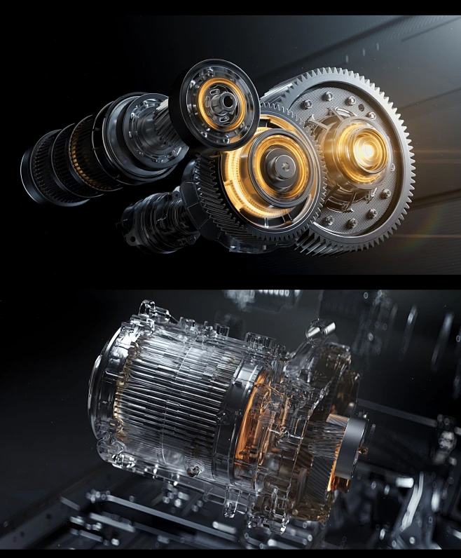 3D c4d car CG huawei motion design New Energy octane visualization-花瓣网