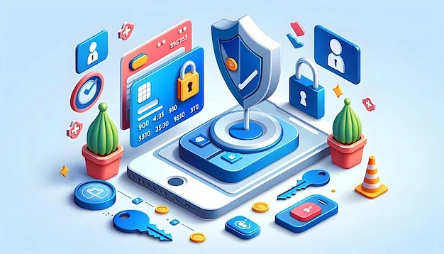 Photo 3d flat vector as secure access control icon with a keycard and ...