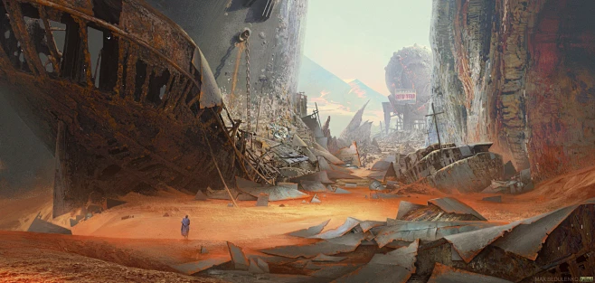 废土场景原画废土气氛图来自cgbook.cn (1301)-花瓣网