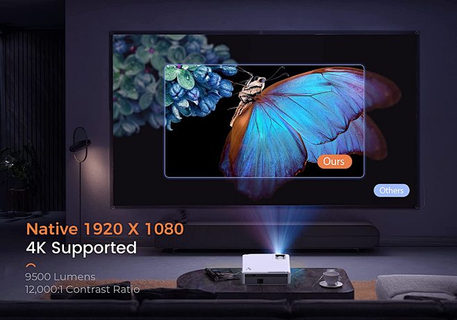 Amazon.com: 5G WiFi Projector 4K Supported, ACROJOY 9500 Lumens Full HD ...