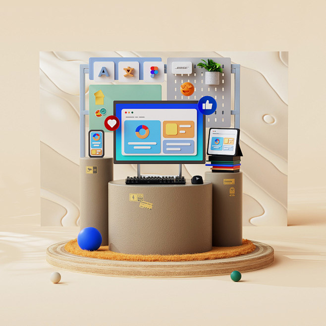 3D c4d design Octane Render