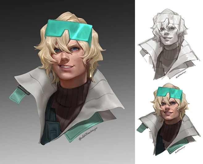 Headshot Commissions Compilation-花瓣网