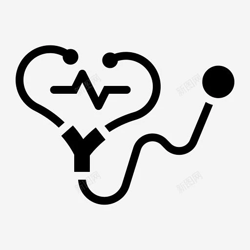 听诊器医疗器械诊断图标 设计图片 免费下载 页面网页 平面电商 创意素材-花瓣网