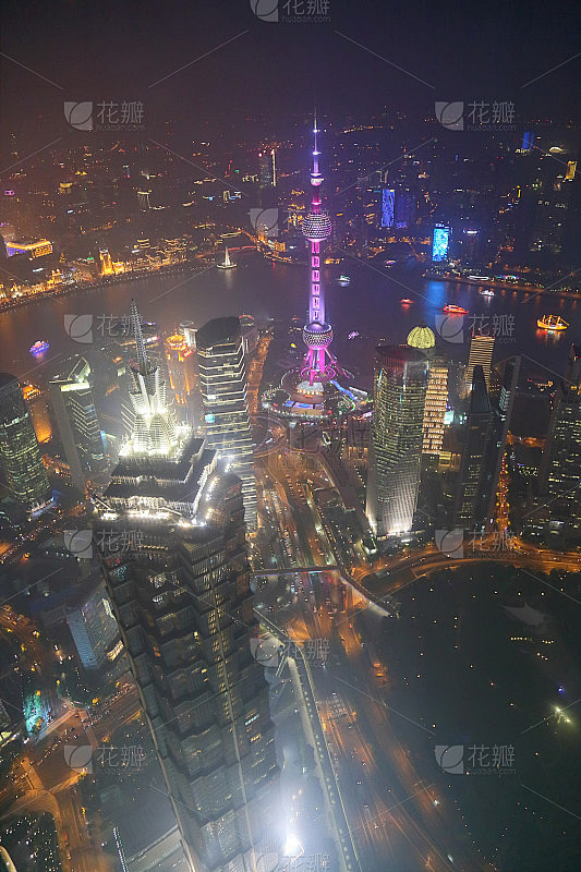 上海浦东陆家嘴大厦夜景
